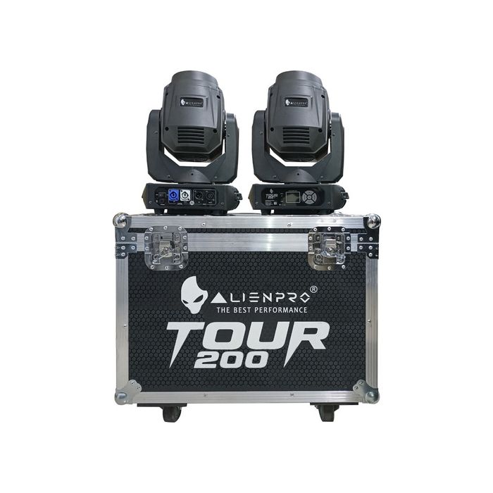 KIT CABEZA MOVIL 2PZAS 200W LED ALIEN PRO